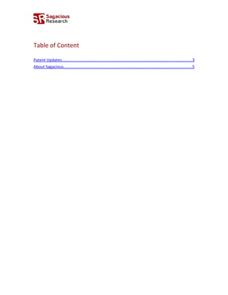 Sagacious research patents updates | DOC