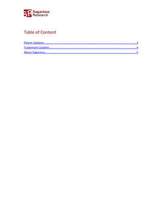 Sagacious research patent & trademark updates | DOC