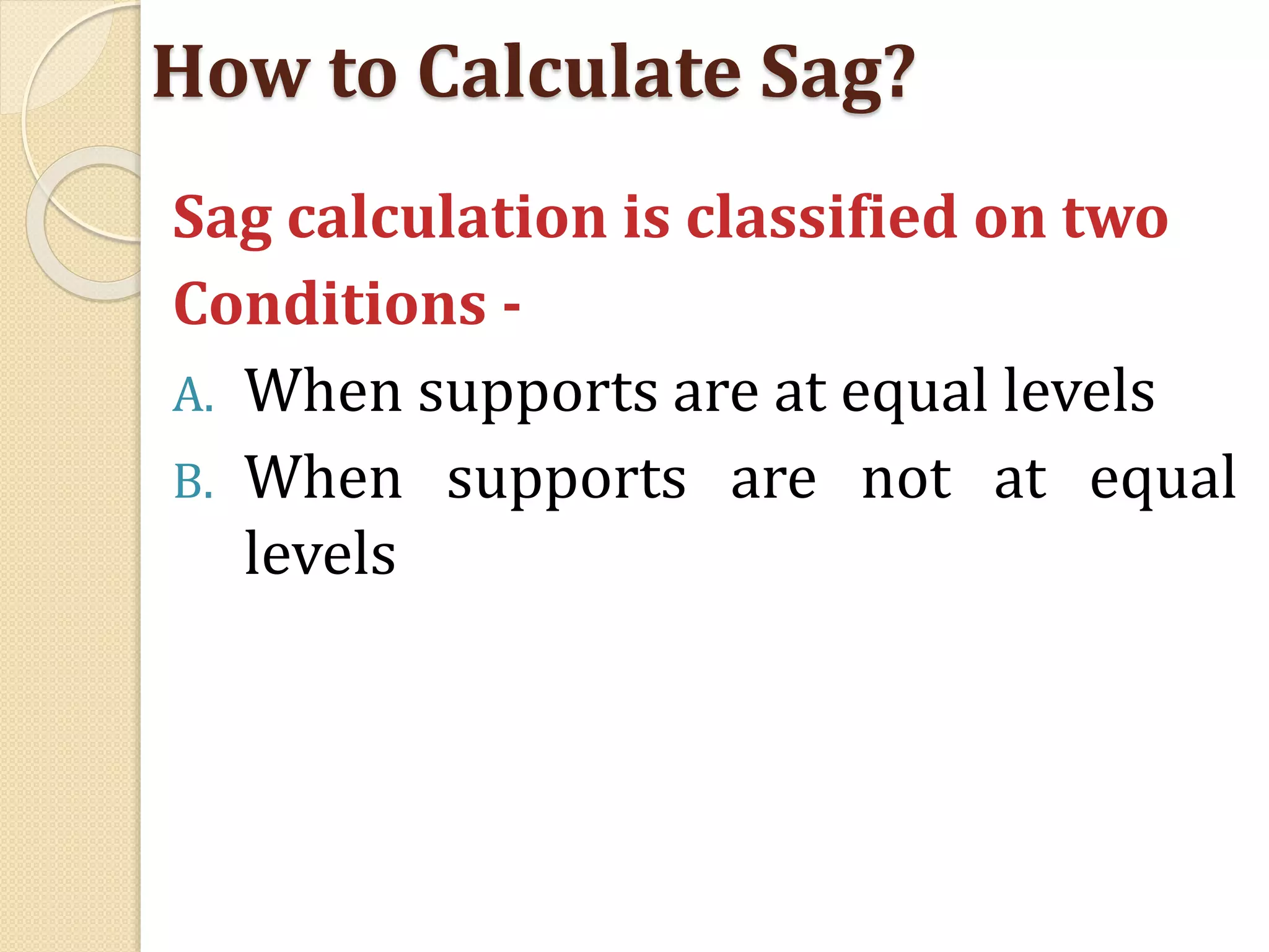 Sag and tension | PPTX
