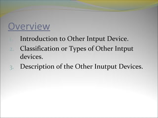 Other Input Devices | PPT