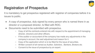 Adv. Sagar Bansal - Company Law Prospectus | PPTX