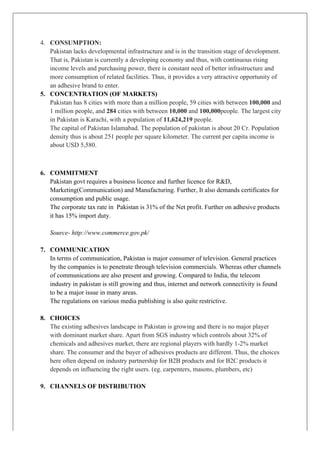 12C analysis of Pidilite for Emerging market Pakistan | BERI Index | PDF