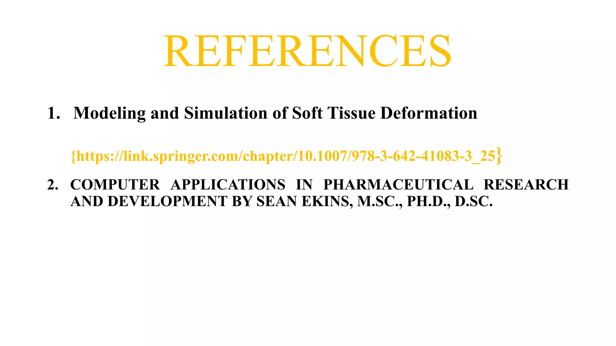 COMPUTER SIMULATIONS IN PHARMACOKINETICS & PHARMACODYNAMICS | PPTX