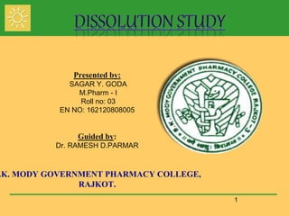 Sagar Goda dissolution studies | PPT