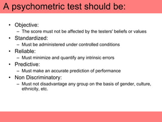 Psychometric Test & Personality Evualuation | PPTX