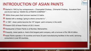 Asian Paints Analysis by Sagar Faujdar | PPT