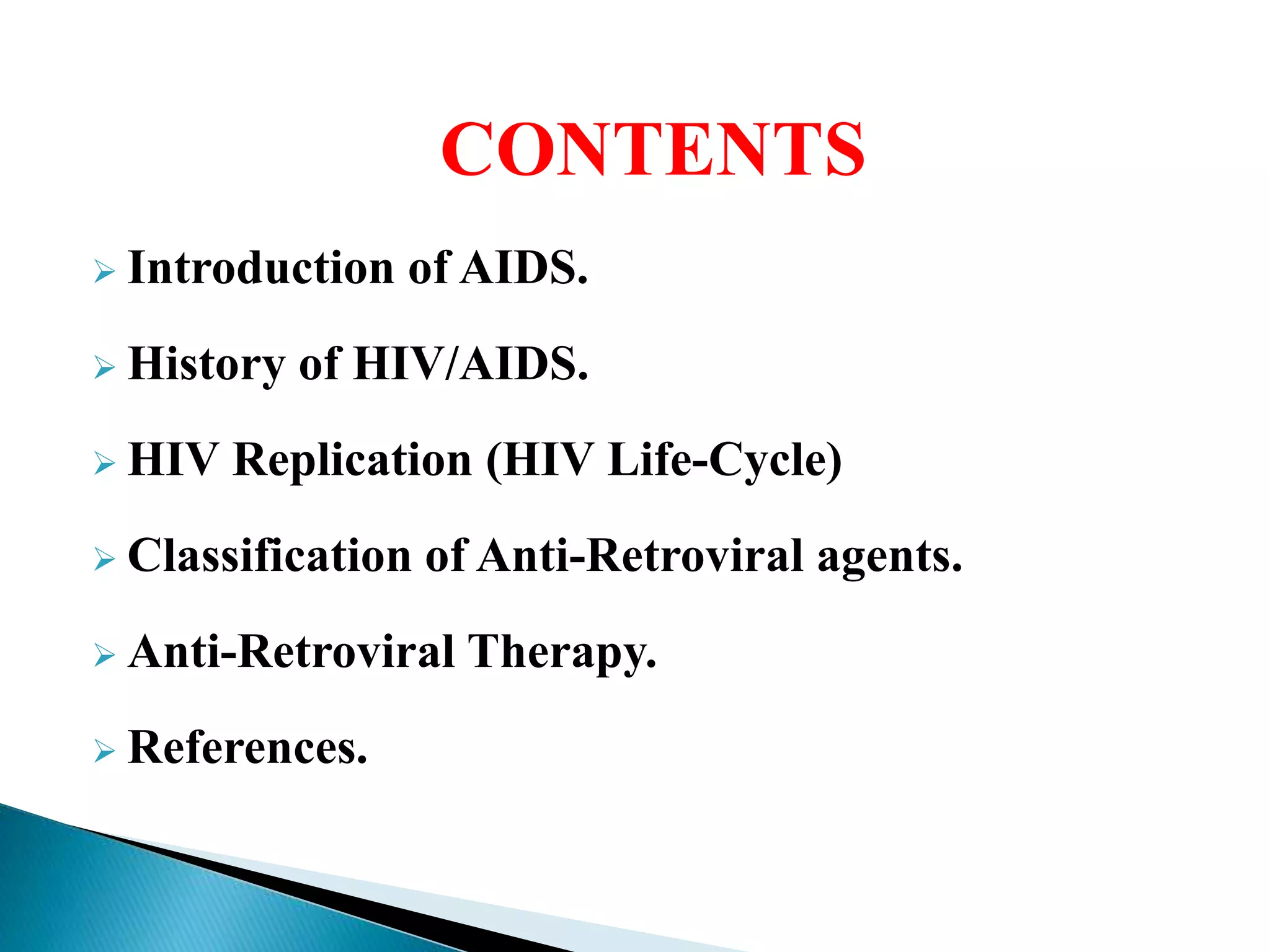 AIDS (HIV INFECTION) & ART (M. PHARM PHARMACOLOGY SEM-III) | PPTX