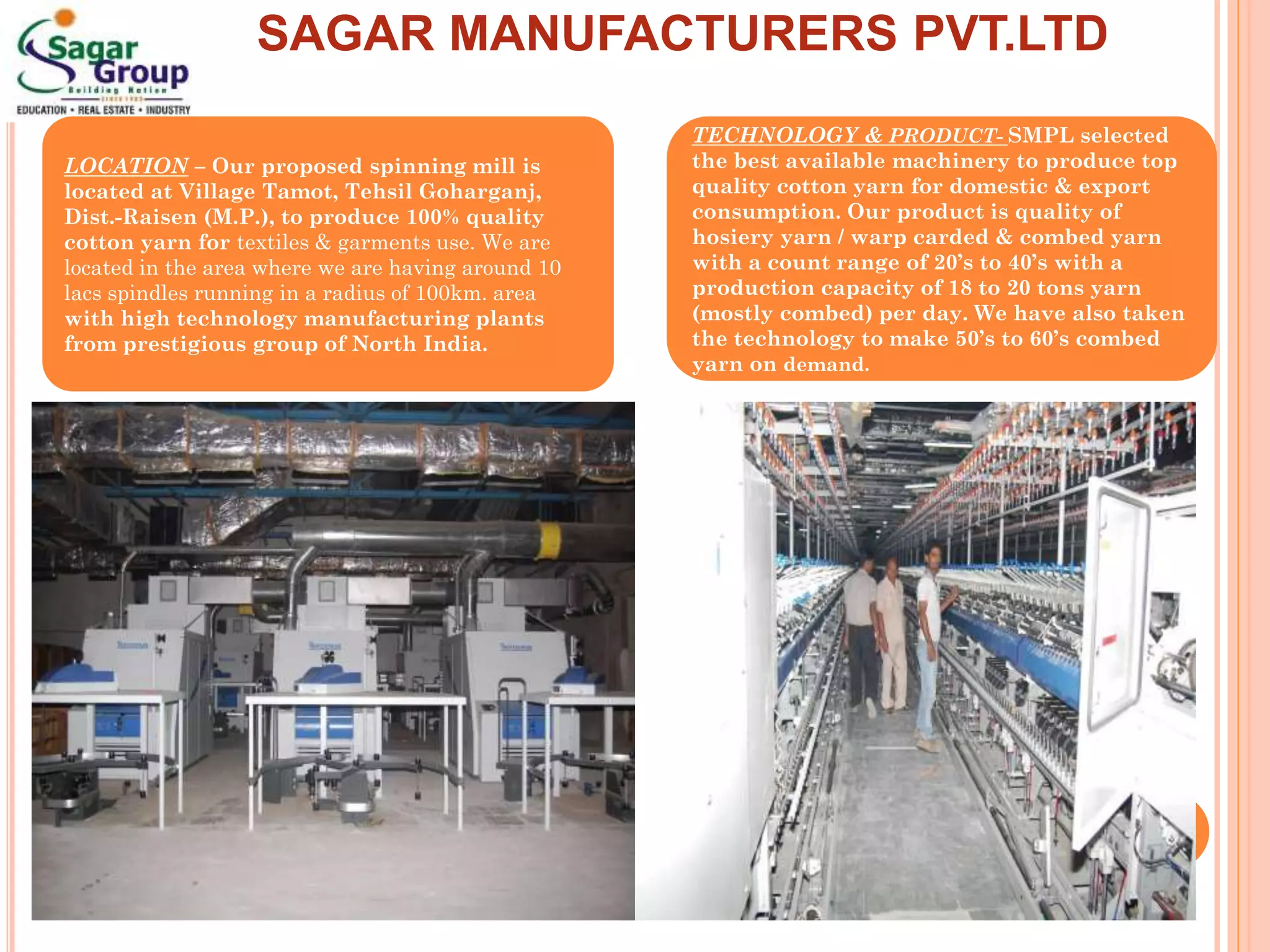 Sagar group presentation engineering | PPSX