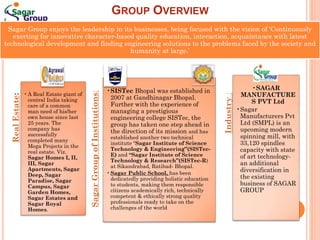 Sagar group presentation engineering | PPSX