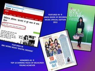 Sagarika Deb - The Singer's Profile | PPTX