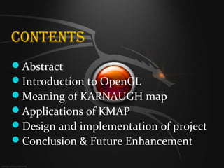 KARNAUGH MAP using OpenGL (KMAP) | PPT
