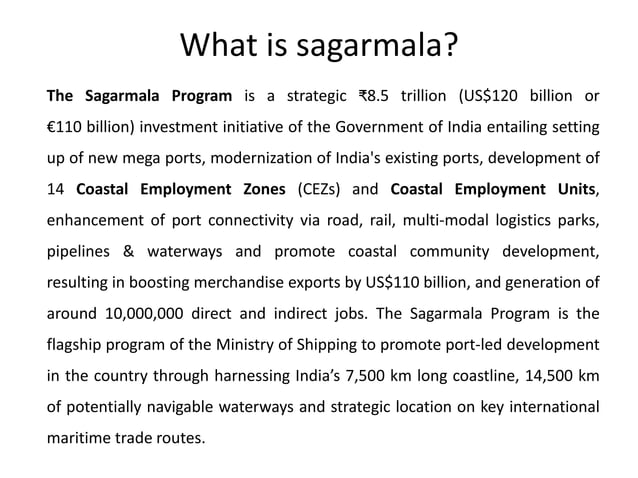 Sagarmala | PDF | Rail Travel | Travel Type