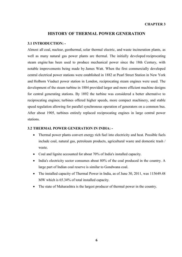 training report on thermal power plant & thermal power generation by sagar mehta (nashik tps)pdf ...