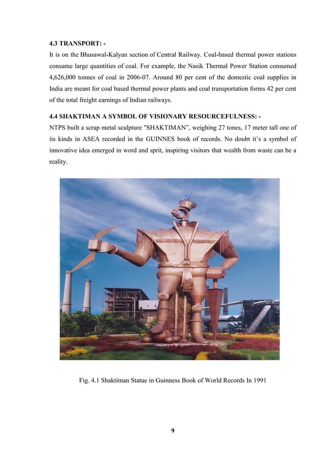training report on thermal power plant & thermal power generation by sagar mehta (nashik tps)pdf ...