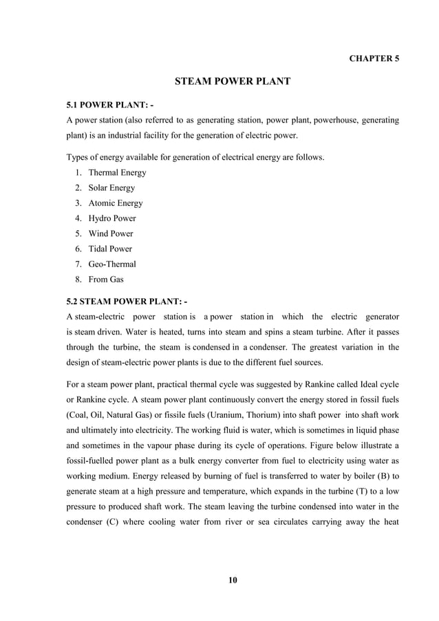 training report on thermal power plant & thermal power generation by sagar mehta (nashik tps)pdf ...