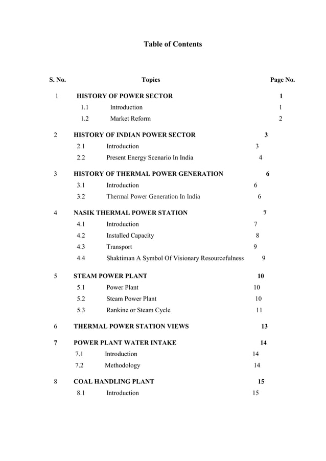training report on thermal power plant & thermal power generation by sagar mehta (nashik tps)pdf ...