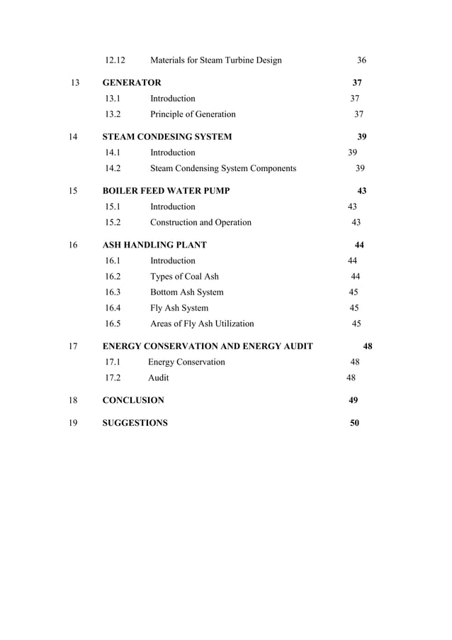 training report on thermal power plant & thermal power generation by sagar mehta (nashik tps)pdf ...