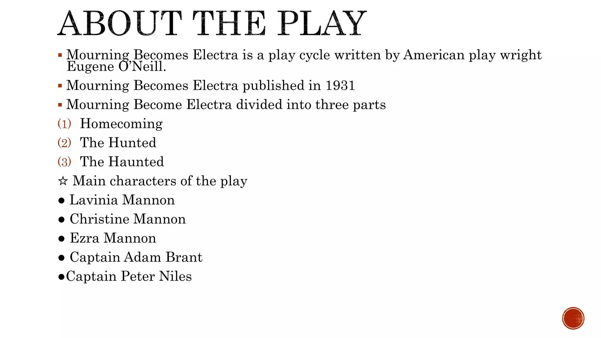 Electra complex and Oedipus complex in Mourning Becomes Electra | PPTX