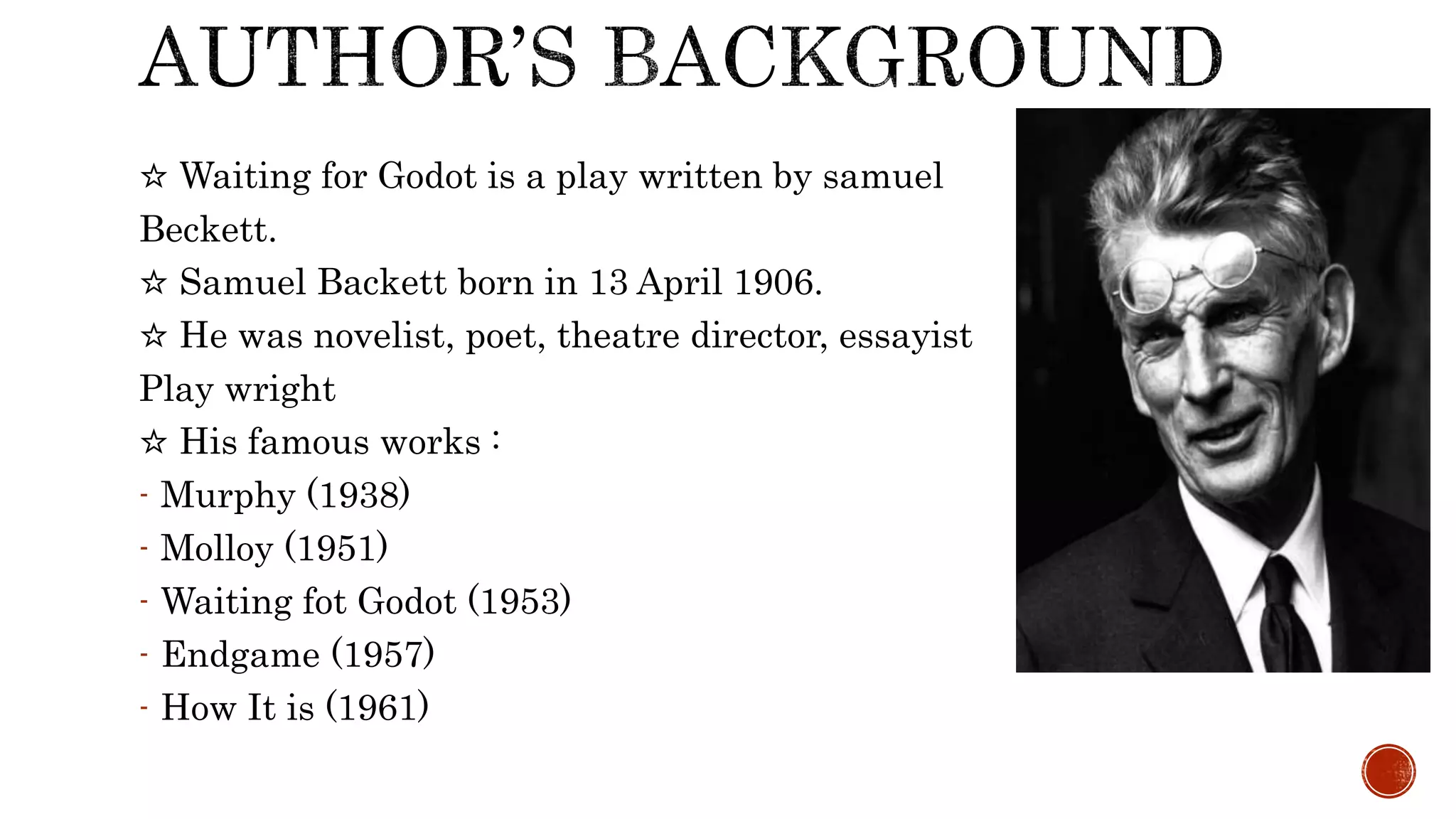 Waiting for Godot as an absurd theatre with examples of Indian TV ...