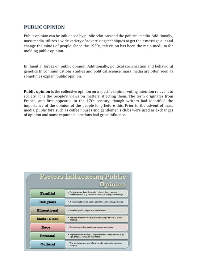 Factors that influence public opinion | PDF | Marriage and Civil Unions ...