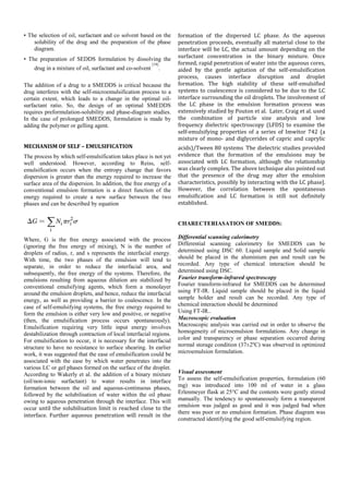 SELF MICRO EMULSIFYING DRUG DELIVERY SYSTEM [SMEDDS] | PDF