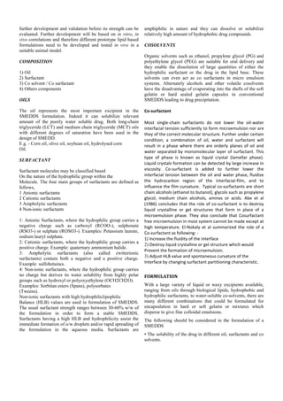 SELF MICRO EMULSIFYING DRUG DELIVERY SYSTEM [SMEDDS] | PDF