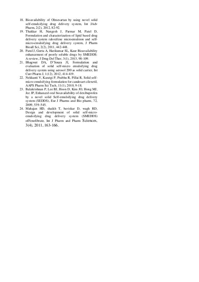 SELF MICRO EMULSIFYING DRUG DELIVERY SYSTEM [SMEDDS]