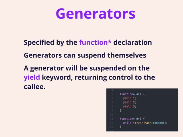 Asyc flow control with javascript generators - redux-saga | PPT