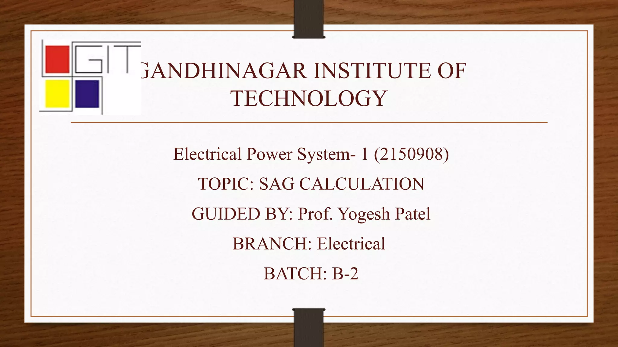 Sag calculation | PPT