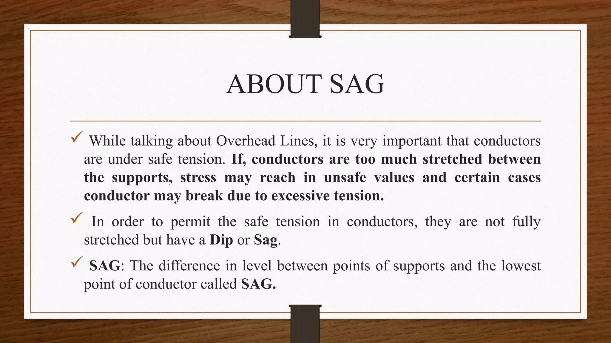 Sag calculation | PPT