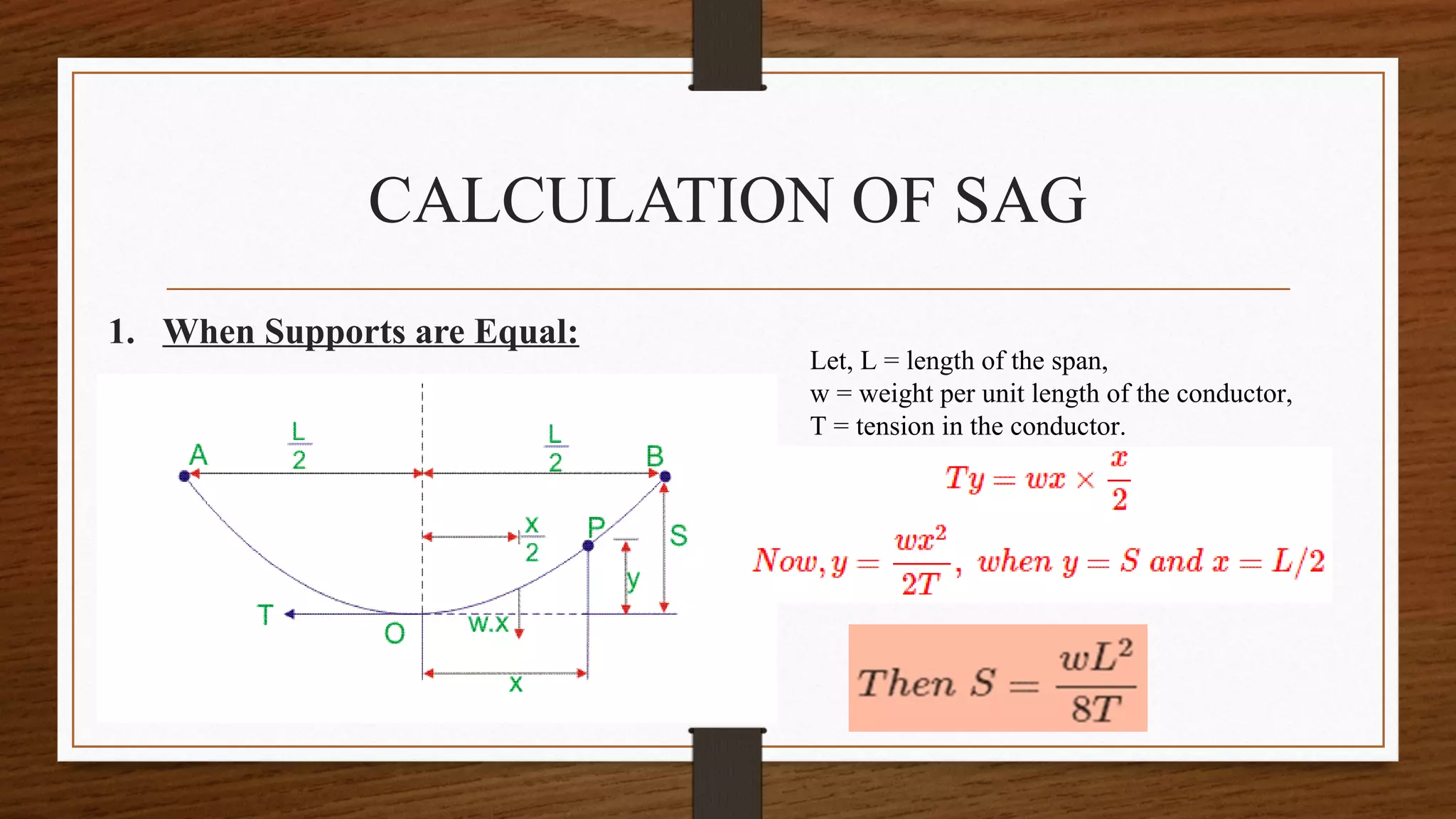 Sag calculation | PPT