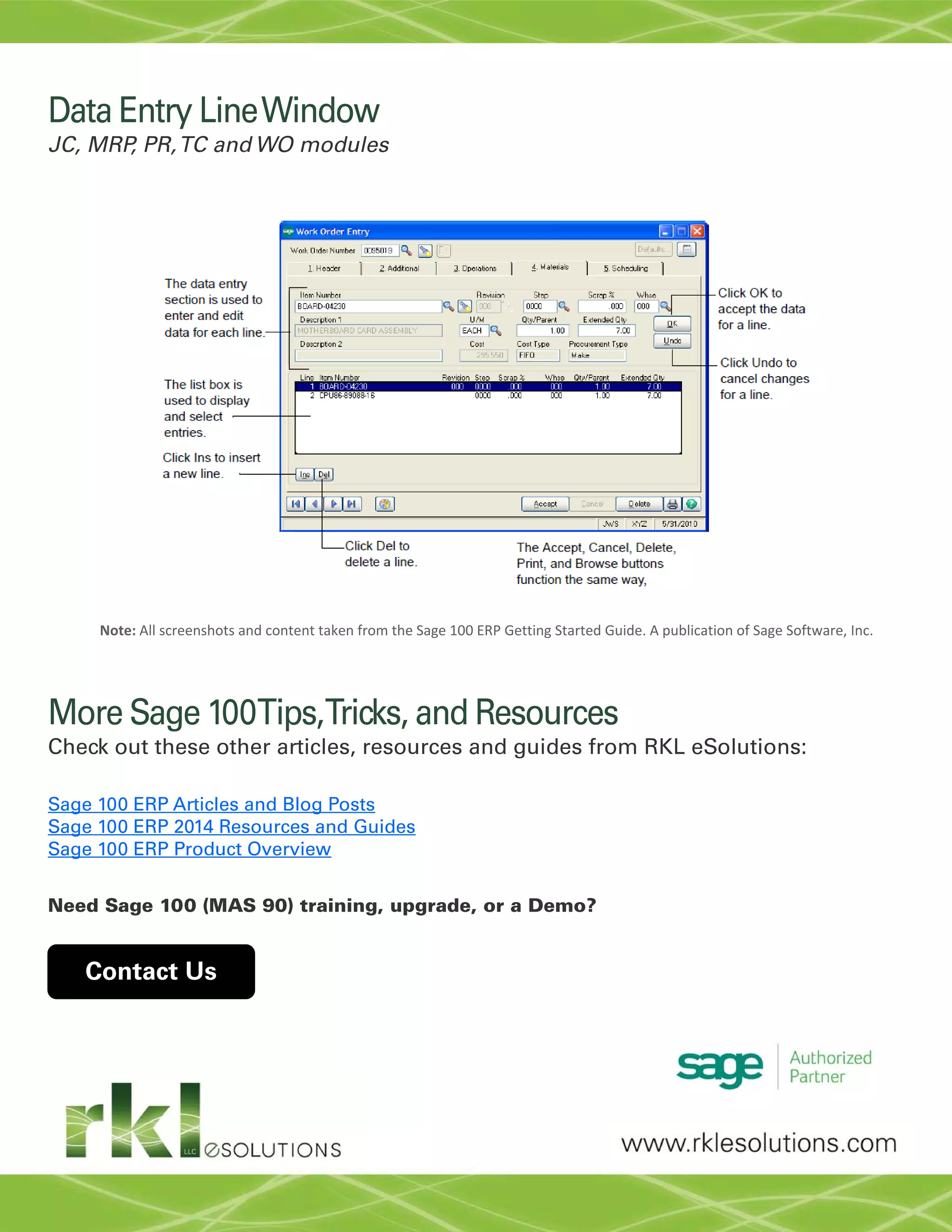 Sage 100 ERP Navigation and Keyboard Shortcuts | PDF | Operating Systems | Computer Software and ...