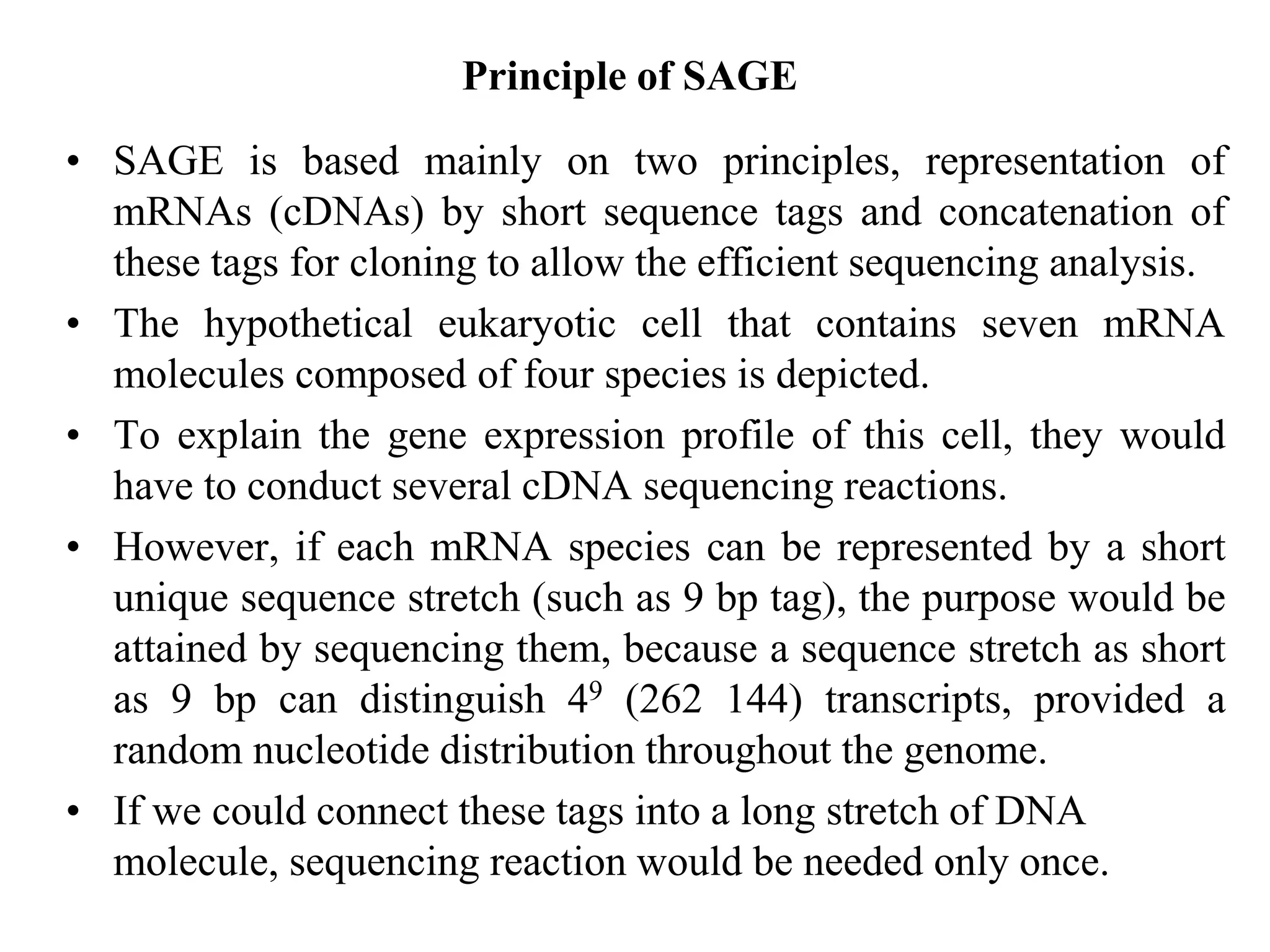 SAGE- Serial Analysis of Gene Expression | PPTX