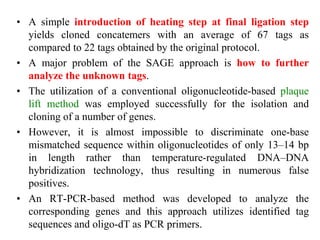 SAGE- Serial Analysis of Gene Expression | PPTX