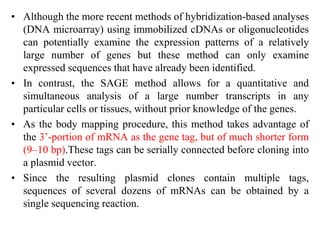 SAGE- Serial Analysis of Gene Expression | PPTX