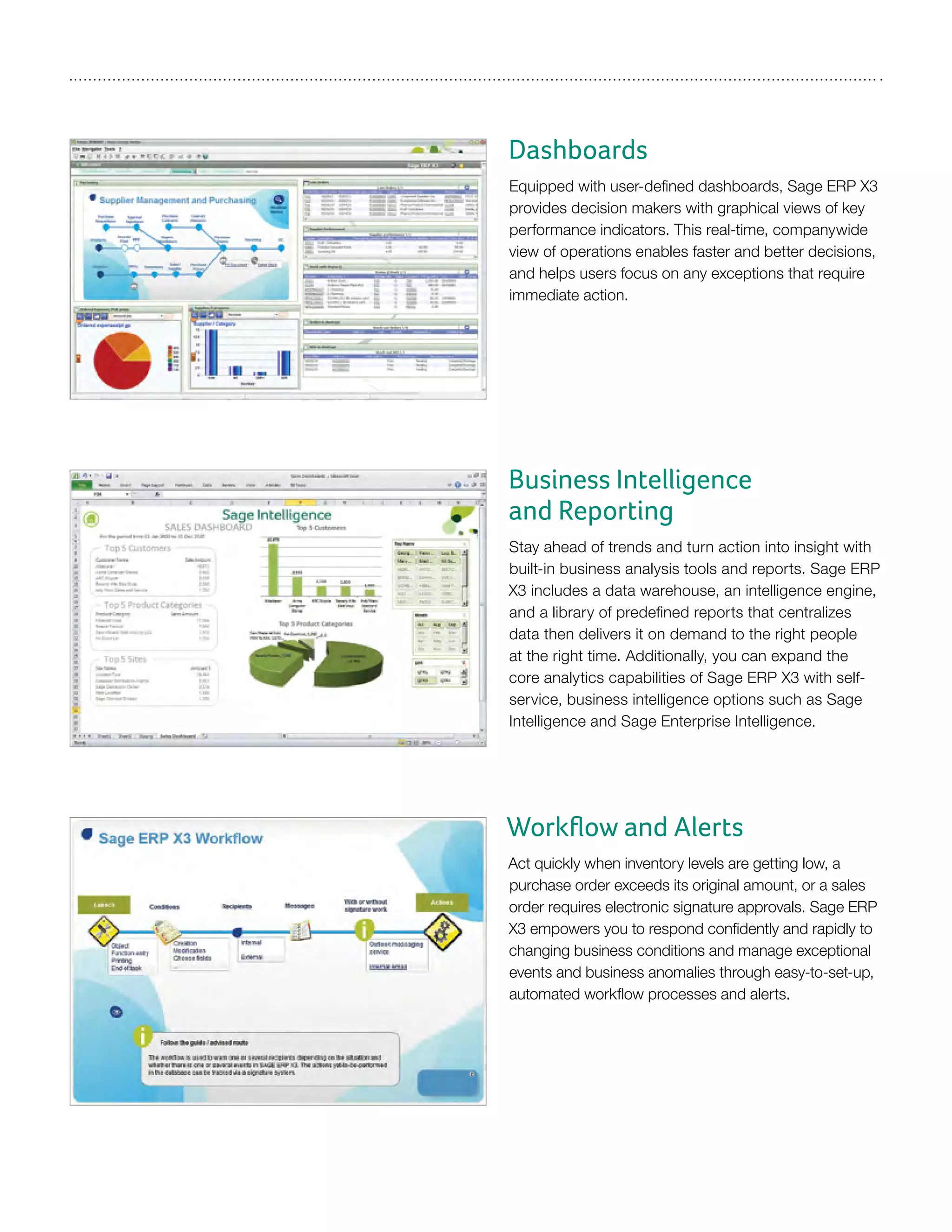 Sage ERP X3 Product Brochure | PDF