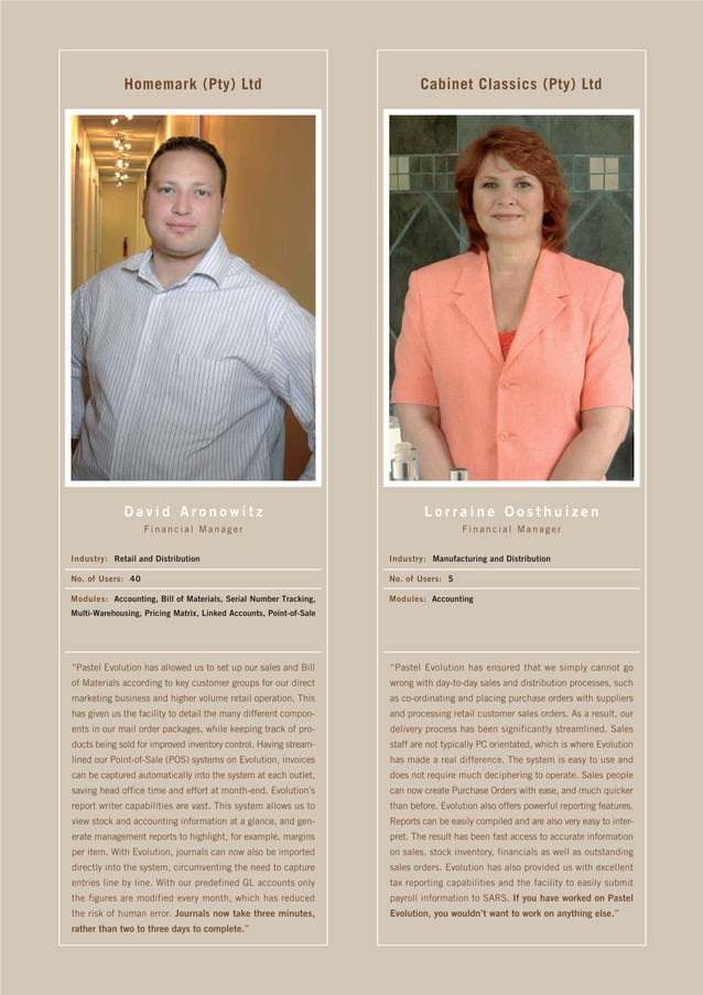 Sage Pastel Evolution Success Stories | PDF | Databases | Computer ...