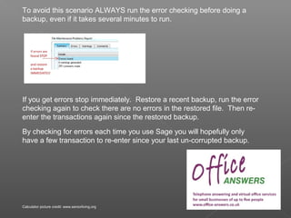 Sage run error checking | PPT