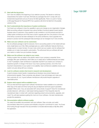 Making the move to Sage ERP from Outgrown Quickbooks | PDF | Business ...
