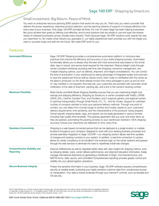Sage 100 ERP Shipping | PDF