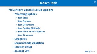 Understanding your setup options for Inventory Control | PPT | Free ...