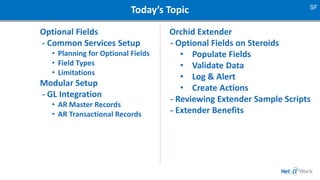 Sage 300: Understanding your setup options for Optional Fields | PPT