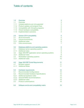 Sage 300 ERP v2014 Compatibility Guide | PDF