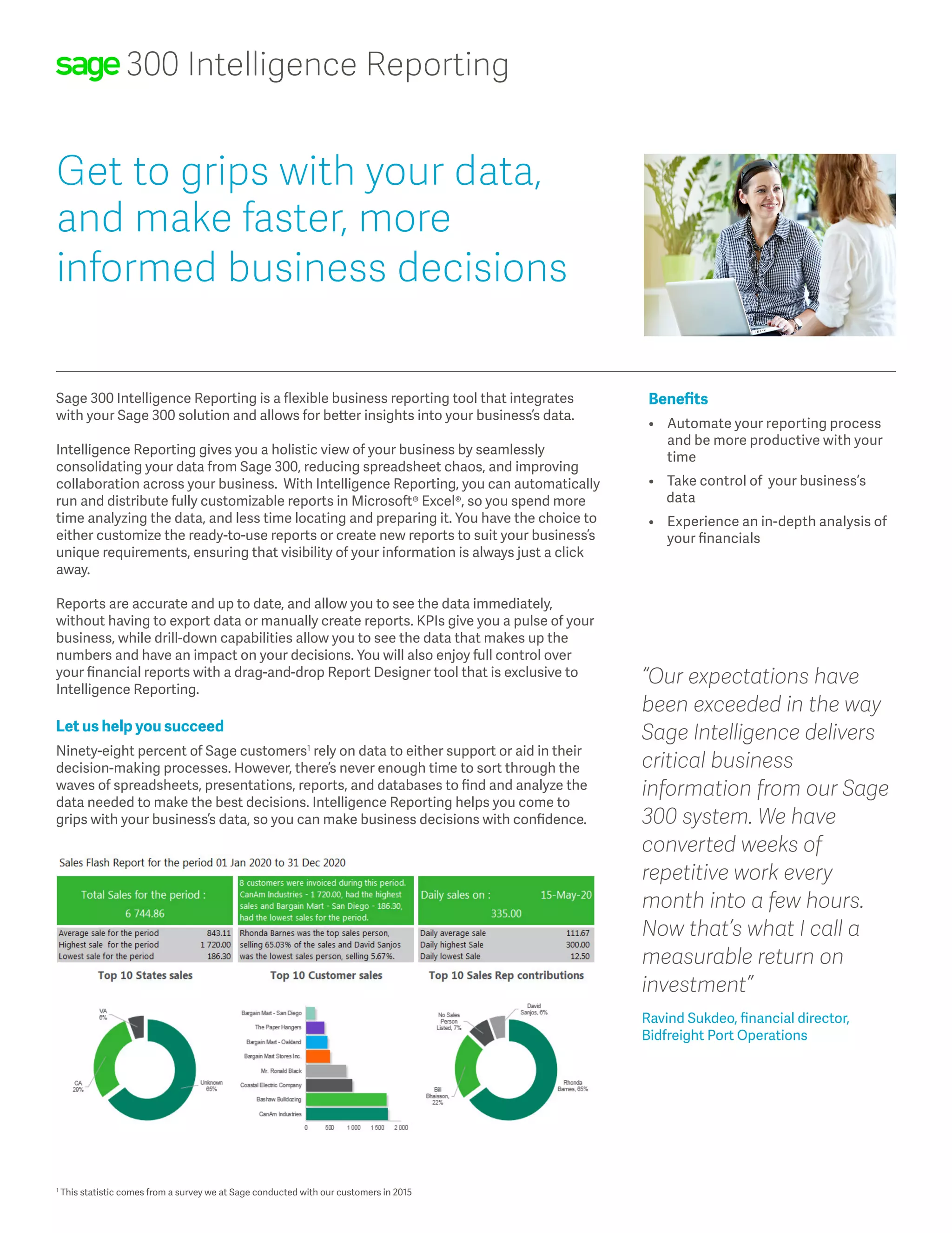 Sage 300 intelligence reporting brochure | PDF