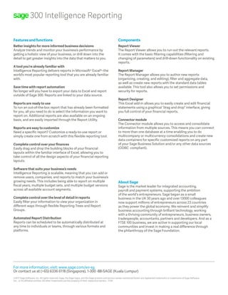 Sage 300 intelligence reporting brochure | PDF