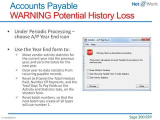 Sage 300 ERP (Accpac) Year-End Closing | PDF