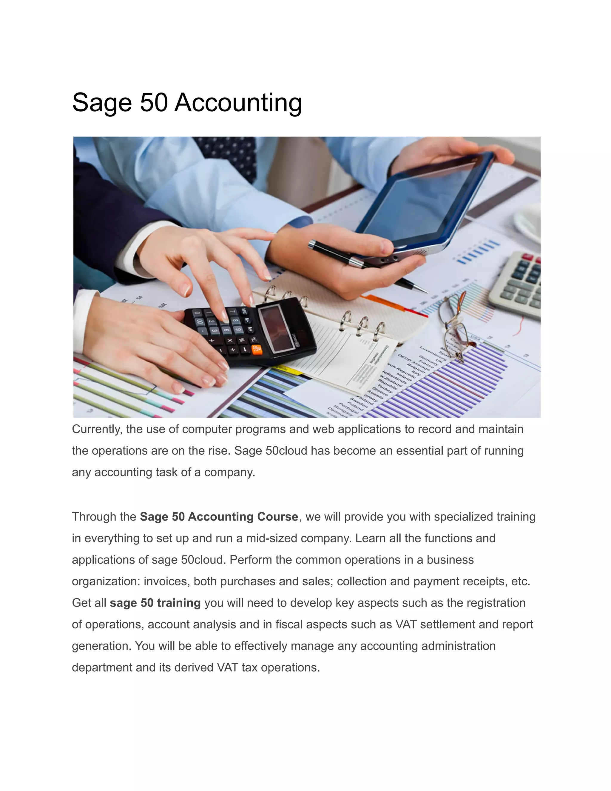 Sage 50 accounting | PDF