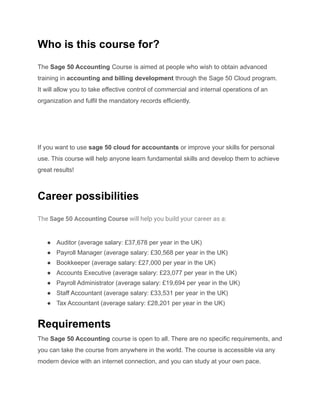 Sage 50 accounting | PDF