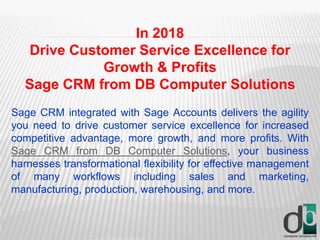 Make 2018 a Year of Transformation with Sage 50c from DB Computer Solution | PPT