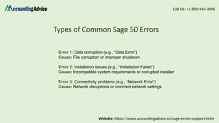 Comprehensive Guide to Troubleshooting Common Sage 50 Errors | PPT